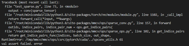 使用spconv2d算子对sparseconvtensor卷积的问题 · Issue 2537 · Open Mmlab Mmcv · Github