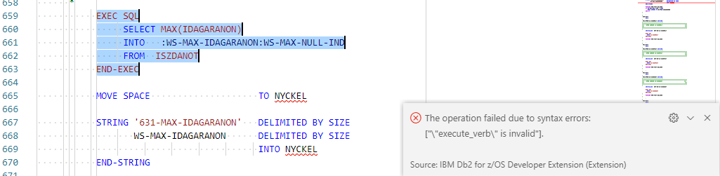 Running SQL embedded in COBOL with line numbers · Issue #40 · IBM/db2forzosdeveloperextension ...