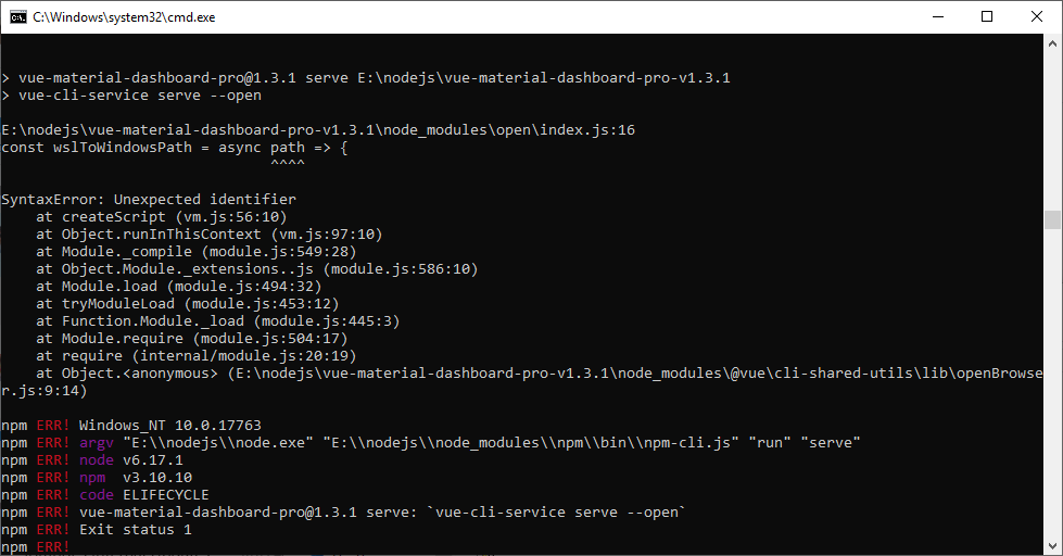 Bug with \node_modules\open\index.js · Issue #97 · creativetimofficial ...