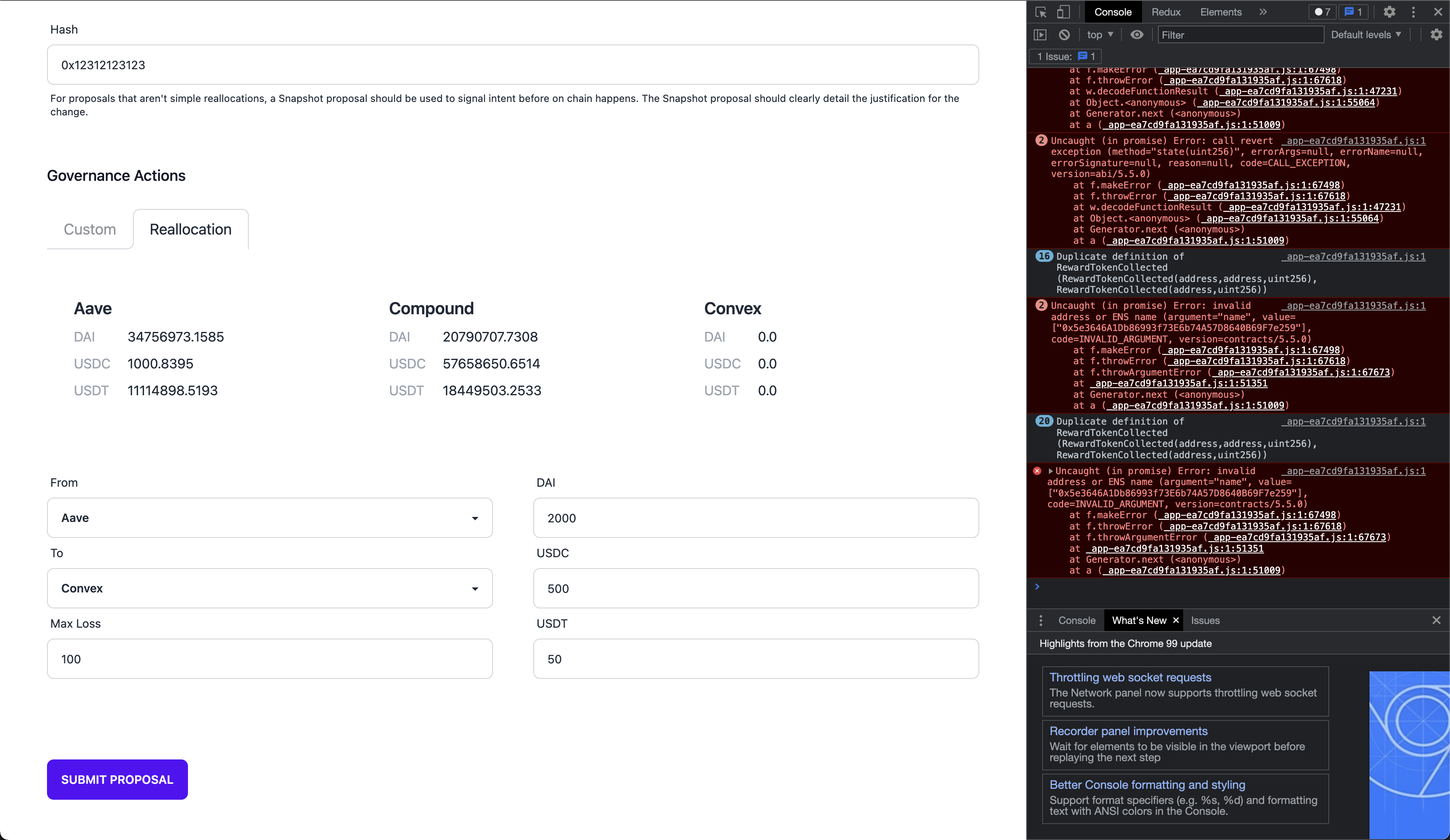 Reallocation broken on rinkeby · Issue #33 · OriginProtocol/ousd-governance · GitHub