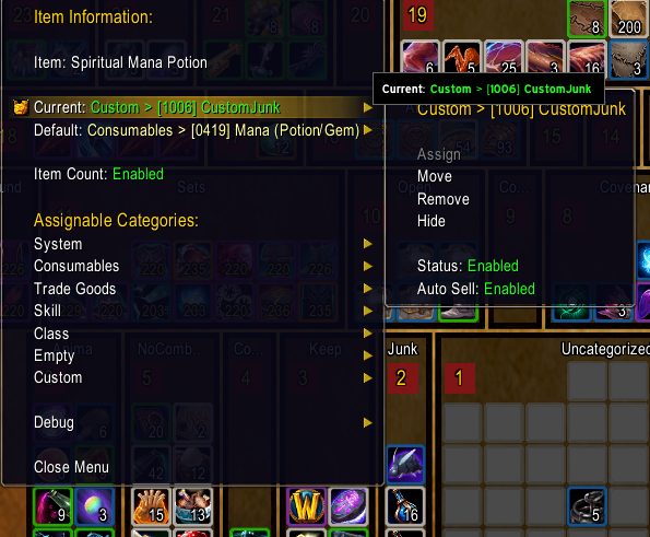 How to merge items from Vendor addon to ArkInventory auto sell · Issue ...