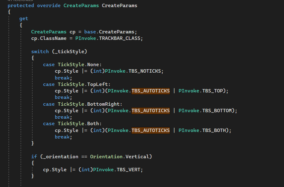 Setting the Maximum value on a Trackbar to a very large number results in excessive memory usage ...