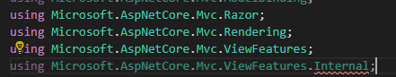 "Microsoft.AspNetCore.Mvc.ViewFeatures.Internal" can not find in dotnet core 3.0.0-preview7 ...