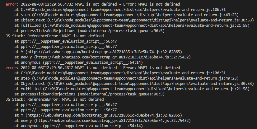 WAPI error · Issue #864 · wppconnect-team/wppconnect-server · GitHub
