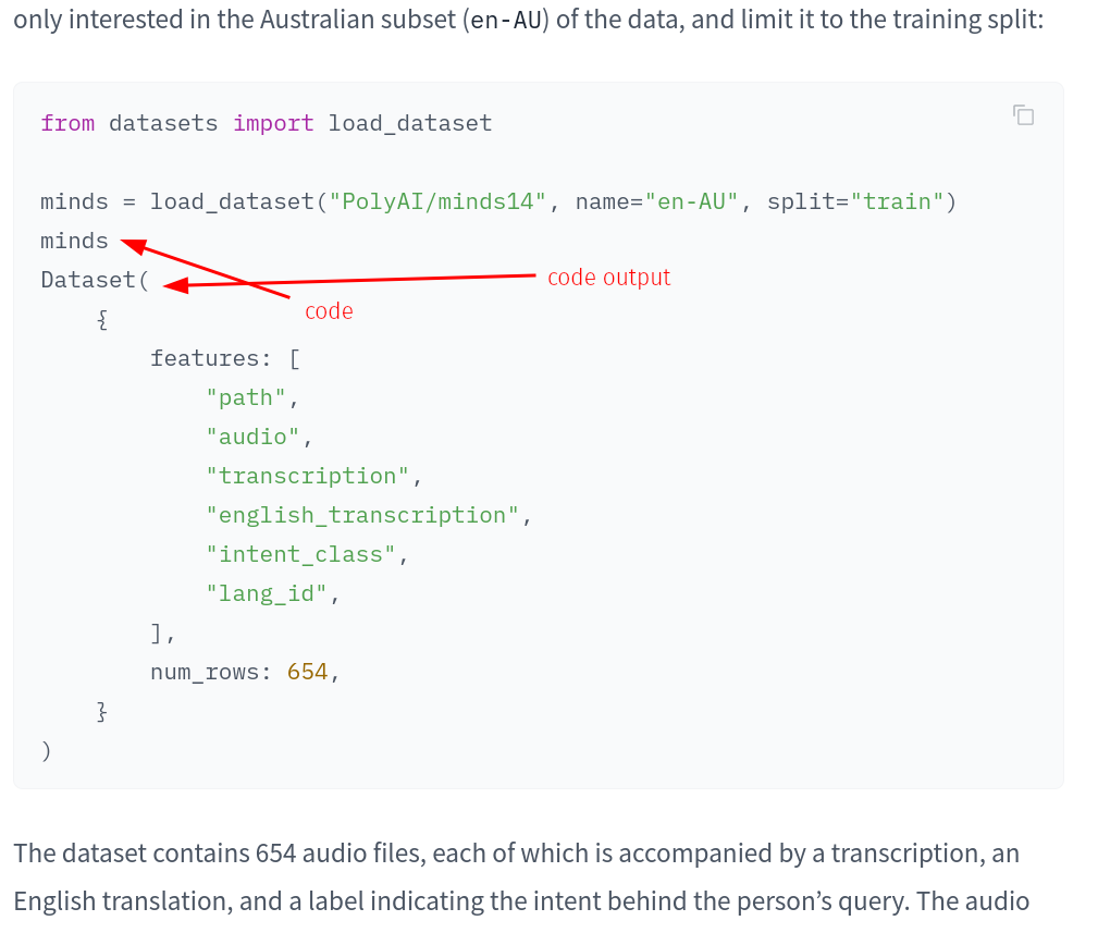 Why are code and code outputs in the same code block in the text? · Issue #49 · huggingface ...