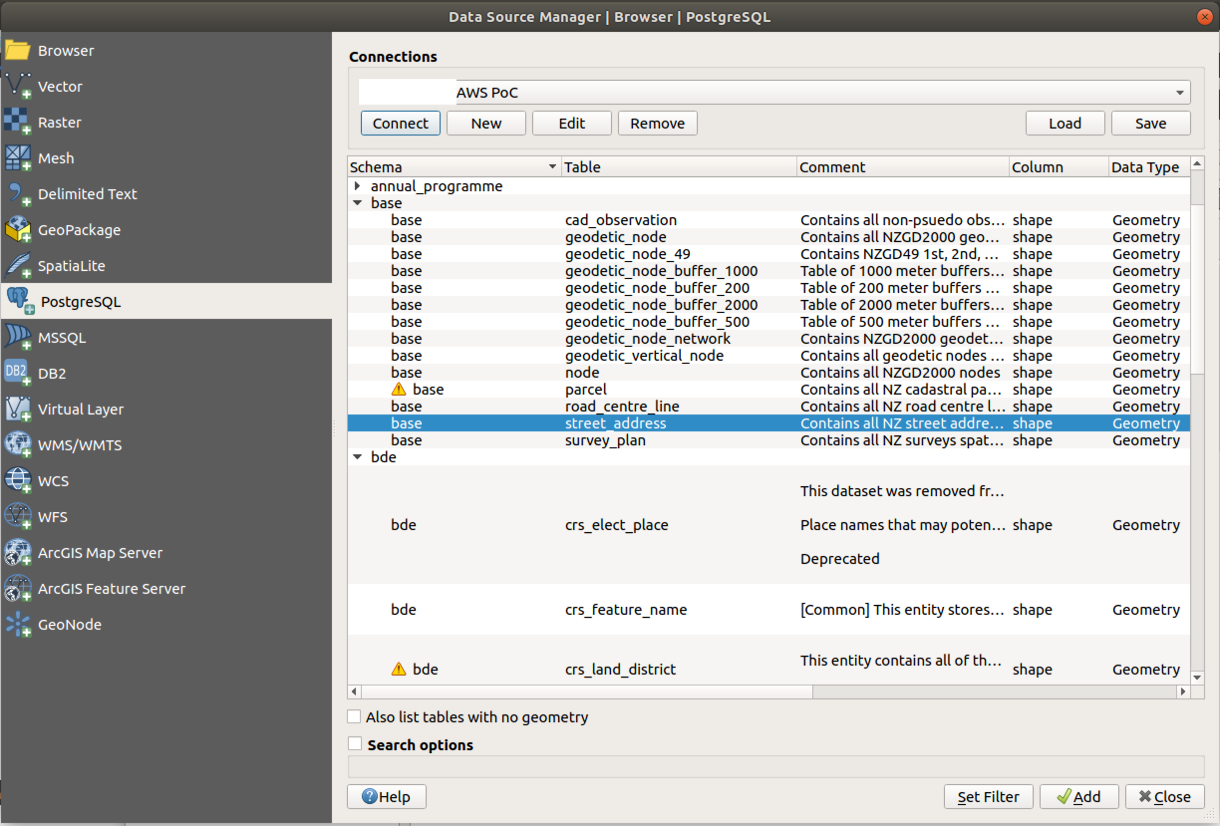 Data Source UI - PostgreSQL table multi-line comments make the grid ...