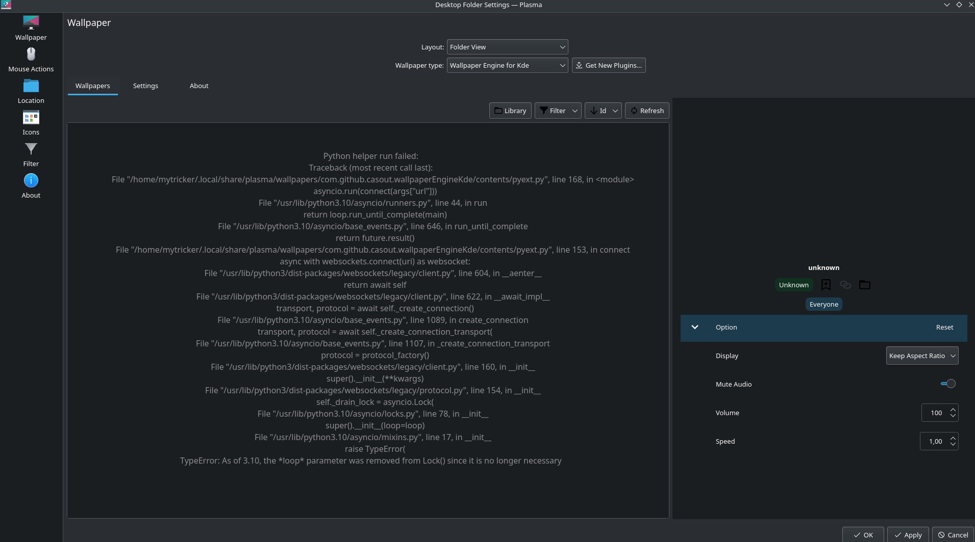 wallpaper previews are replaced with python code · Issue #254 · catsout/wallpaper-engine-kde ...