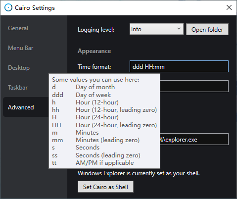Chinese translation is not 100% completed · Issue #544 · cairoshell/cairoshell · GitHub