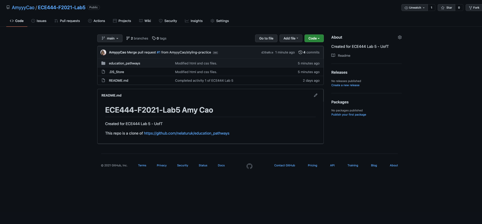 GitHub - AmyyyCao/ECE444-F2021-Lab5: Created for ECE444 Lab 5 - UofT