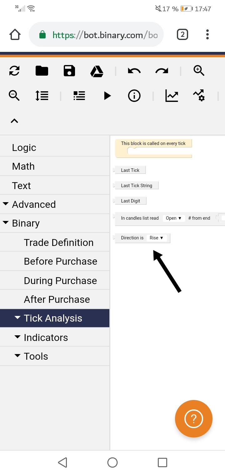 Can anyone plz explain how this [direction] bloc works ? · Issue #2743 · binary-com/binary-bot ...