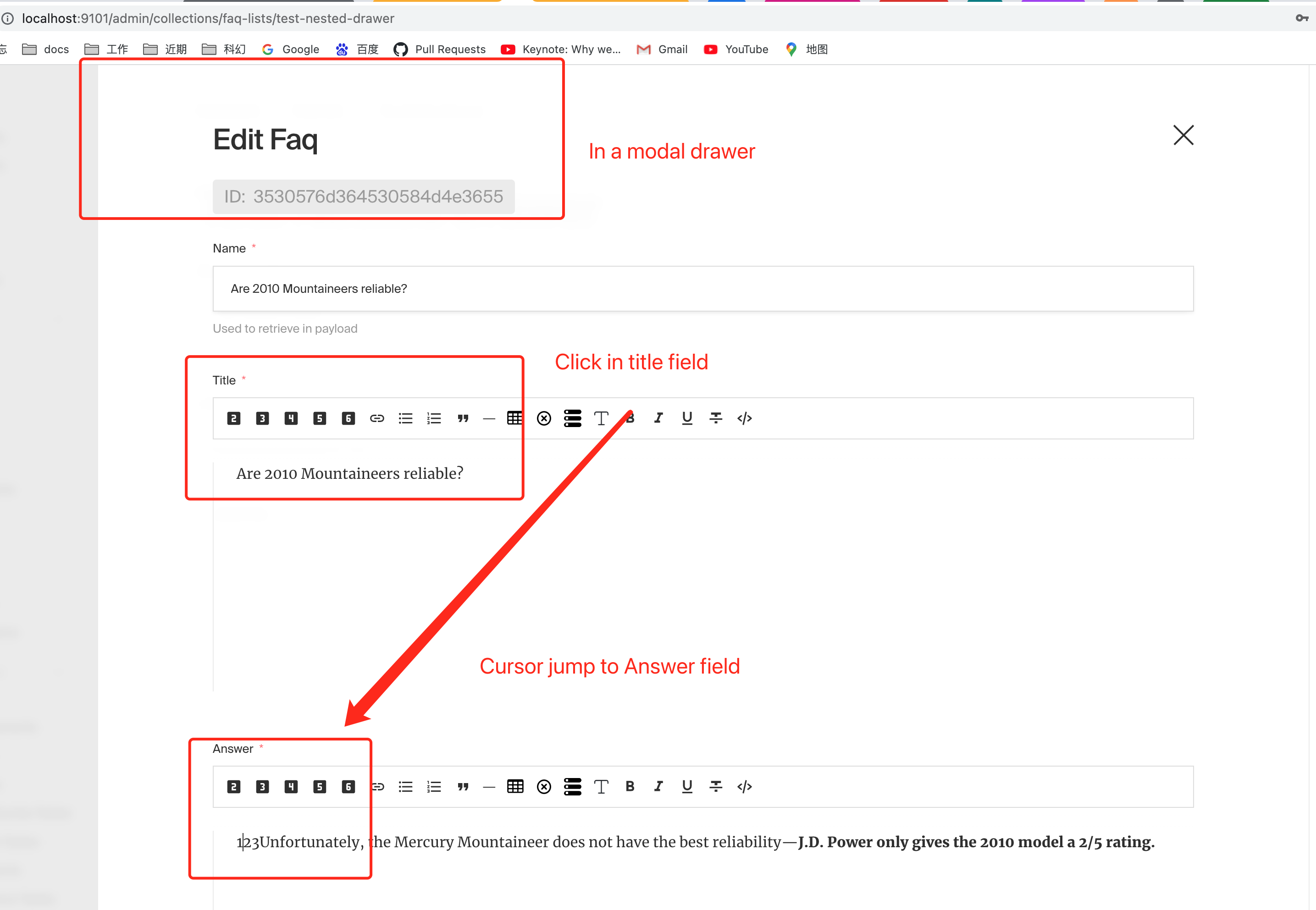 Field in drawer cannot be edited · Issue #2815 · payloadcms/payload · GitHub