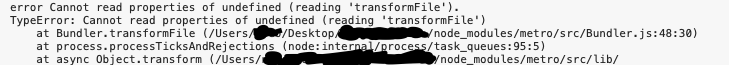 Cannot read properties of undefined (reading 'transformFile') · Issue #36760 · facebook/react ...