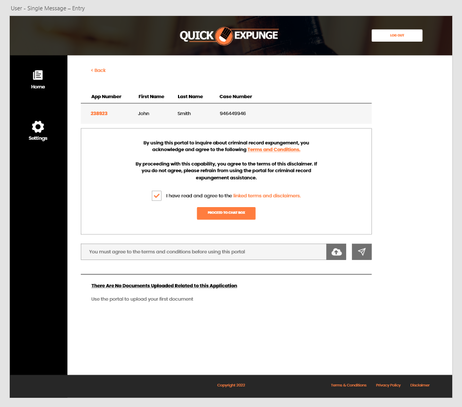 Add disclaimer when user starts the session · Issue #16 ...