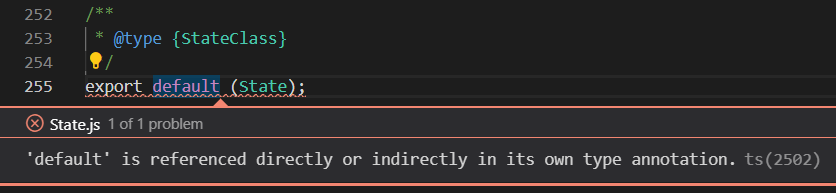 'default' is referenced directly or indirectly in its own type annotation · Issue #42061 ...