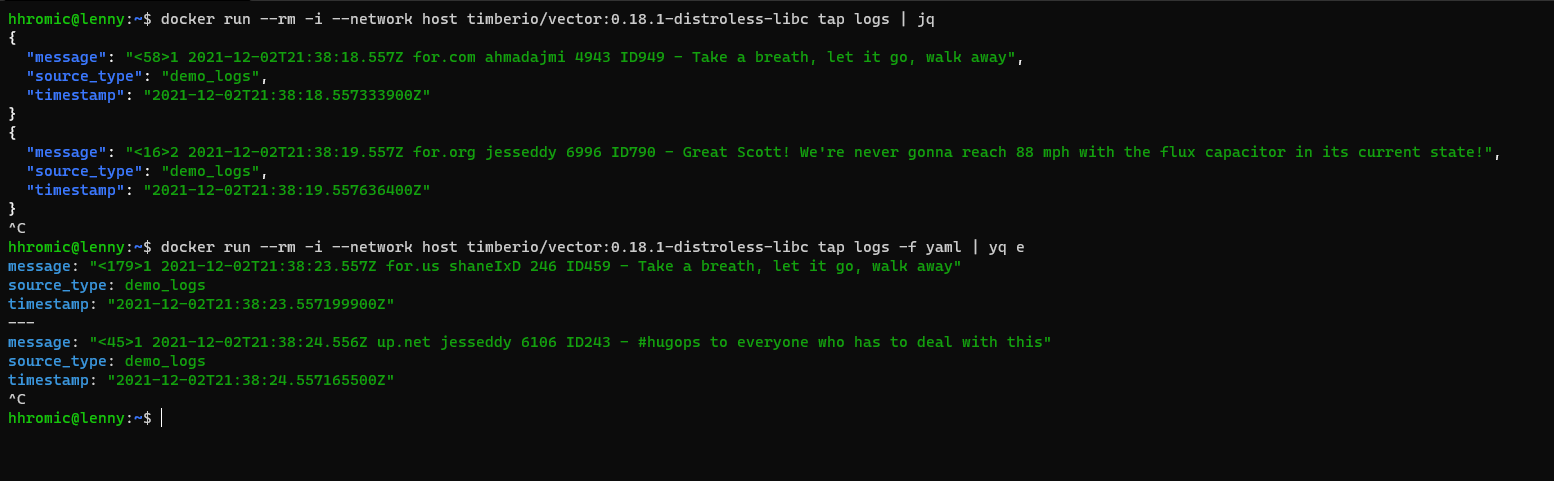 vector `tap`: ability to colorise output · Issue #10247 · vectordotdev/vector · GitHub