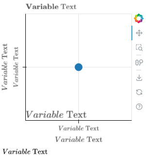 [BUG] latex in titles - upright characters that should be italic ...