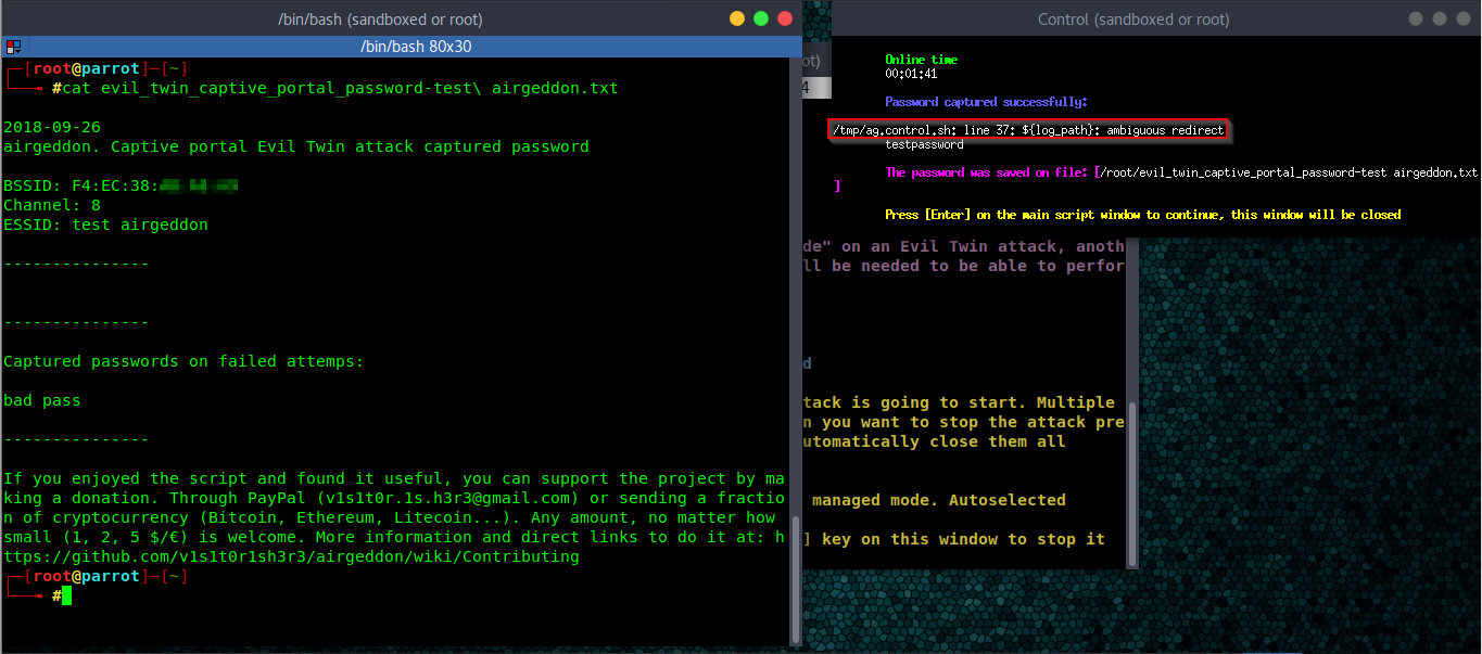 Evil Twin with Captive Portal isn't saving correct passwords · Issue ...
