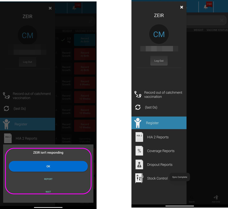 App Crashes during the initial sync (Production) · Issue #175 · opensrp/opensrp-client-path-zeir ...