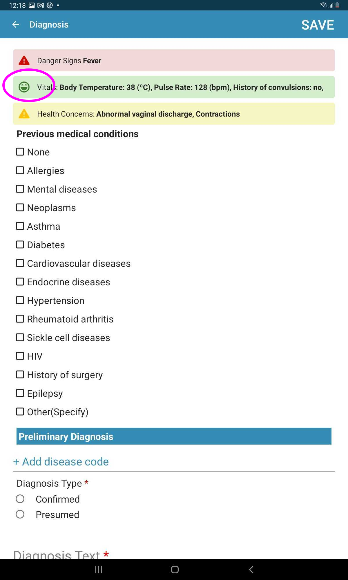 Remove the smiling emoji · Issue #426 · opensrp/opensrp-client-giz-malawi · GitHub