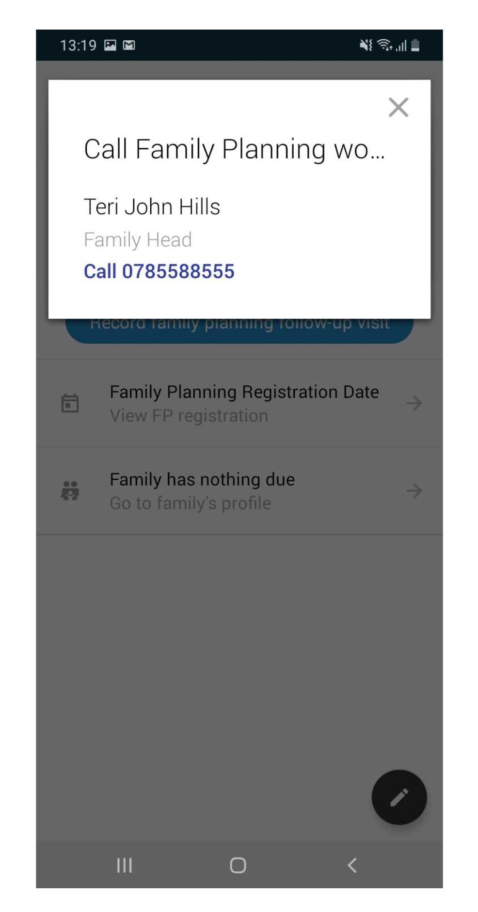 Implement Call FAB Widget · Issue #7 · opensrp/opensrp-client-chw-family-planning · GitHub