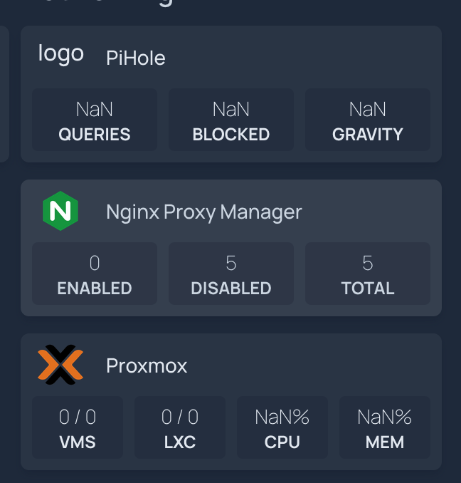 NaN Displayed on PiHole and Proxmox Widgets · gethomepage homepage · Discussion #1449 · GitHub