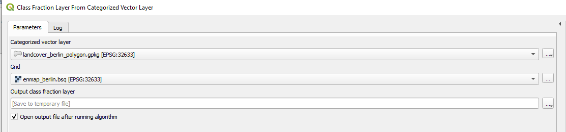 Error in "Class fraction layer from categorized vector layer" · Issue #135 · EnMAP-Box/enmap-box ...