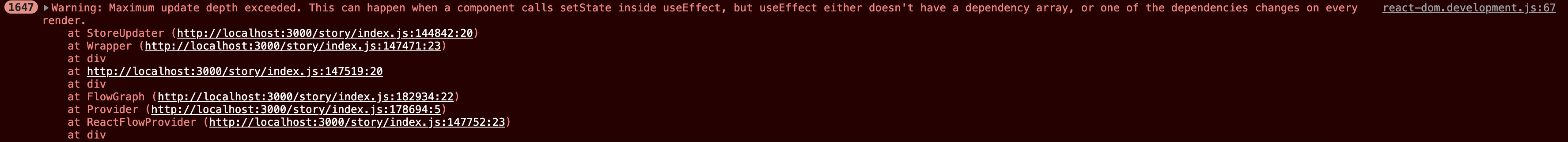 Warning Maximum Update Depth Exceeded On Empty Node Array · Issue 