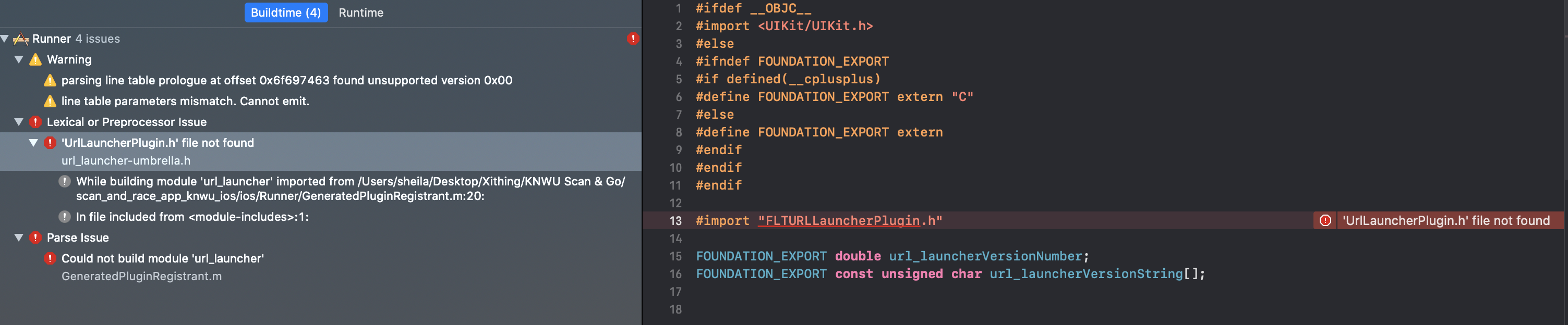 Urllauncherpluginh Flie Not Found · Issue 49344 · Flutterflutter · Github 