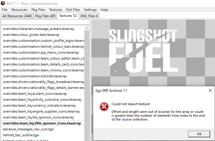 Crashing when pressing arrows in TexArrayIndex · Issue #34 · EgoEngineModding/Ego-Engine-Modding ...