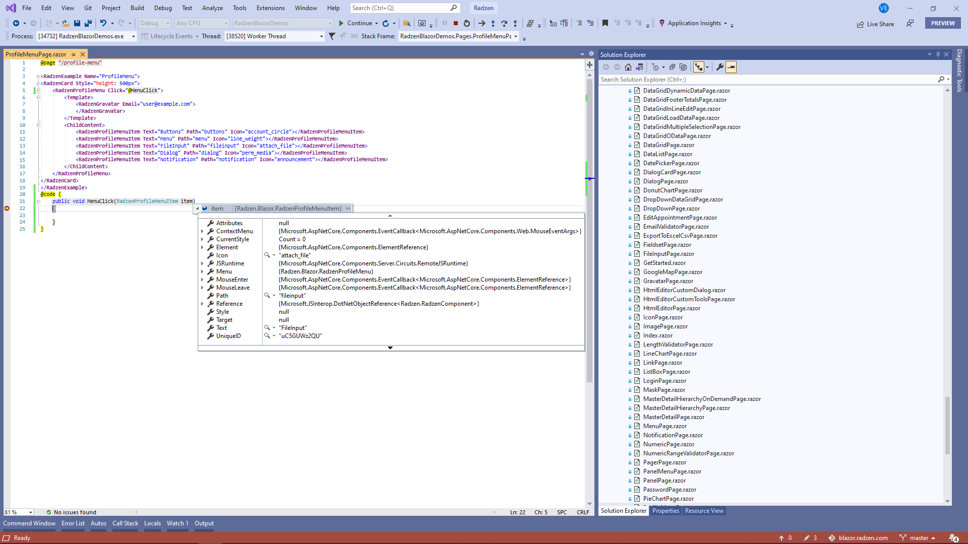 Requesting Feature To Add Click Event To Radzenprofilemenuitem · Issue 102 · Radzenhqradzen