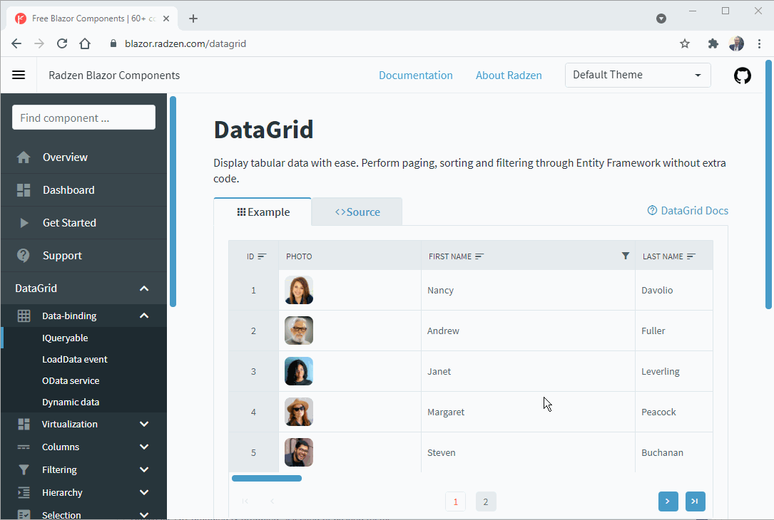 Sorting in data grid resets column width · Issue #230 · radzenhq/radzen-blazor · GitHub