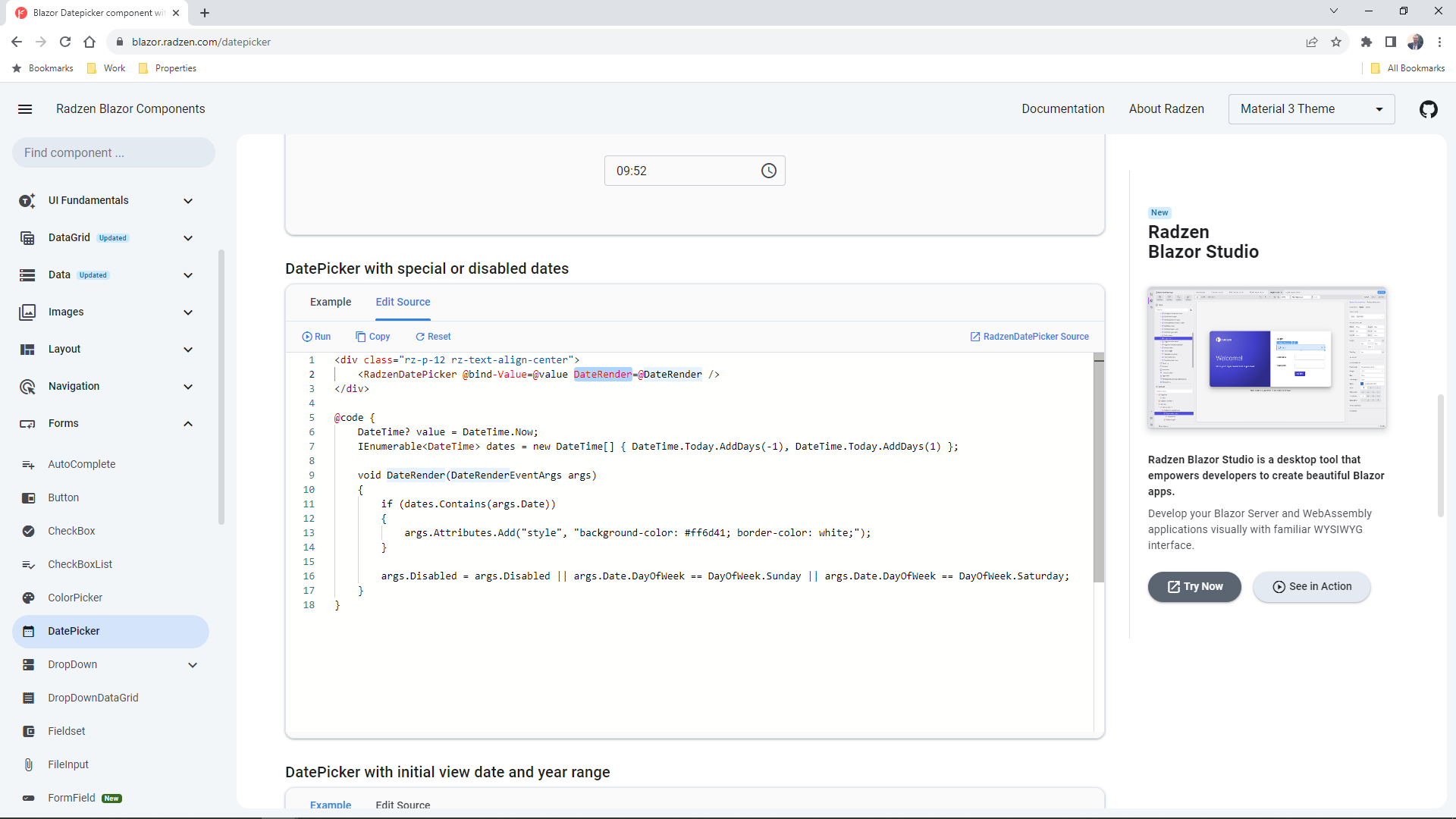 The Datepicker Component Needs A New Event Parameter · Issue 1166