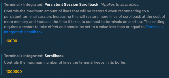 Adjustable scrollback lines w/ default value · Issue #3173 · warpdotdev/Warp · GitHub