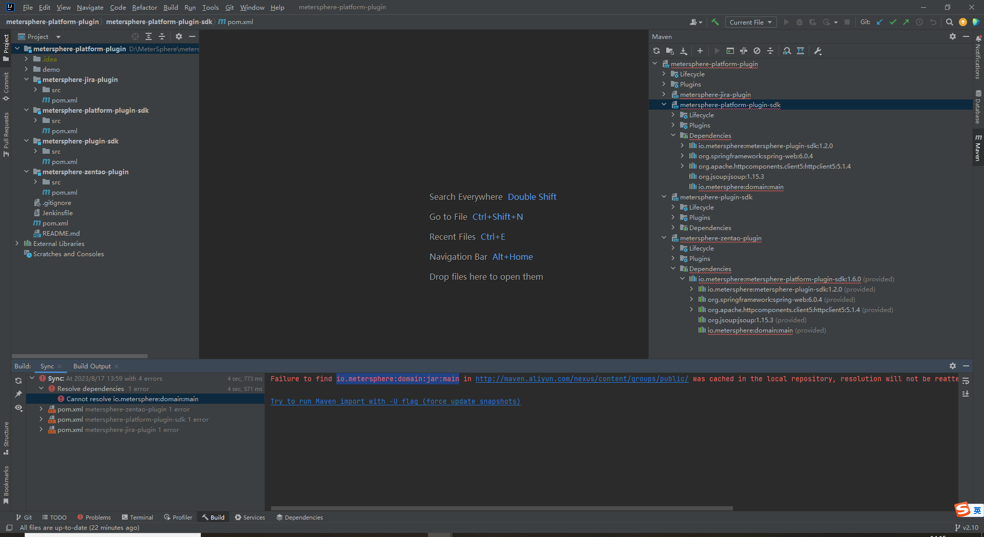 v2.10版本的 [metersphere-platform-plugin] 插件项目中的 io.metersphere:domain:main 没有是什么原因？ · Issue #26249 ...