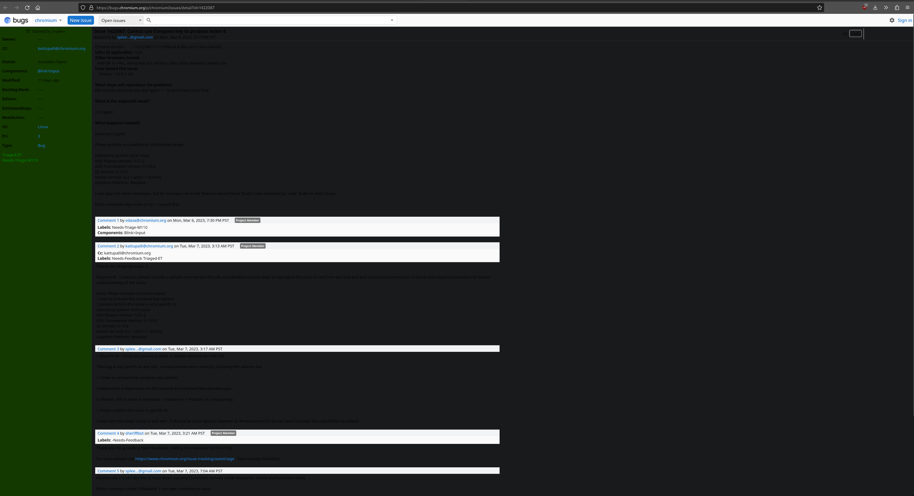 [Broken Website] bugs.chromium.org · Issue #11236 · darkreader/darkreader · GitHub
