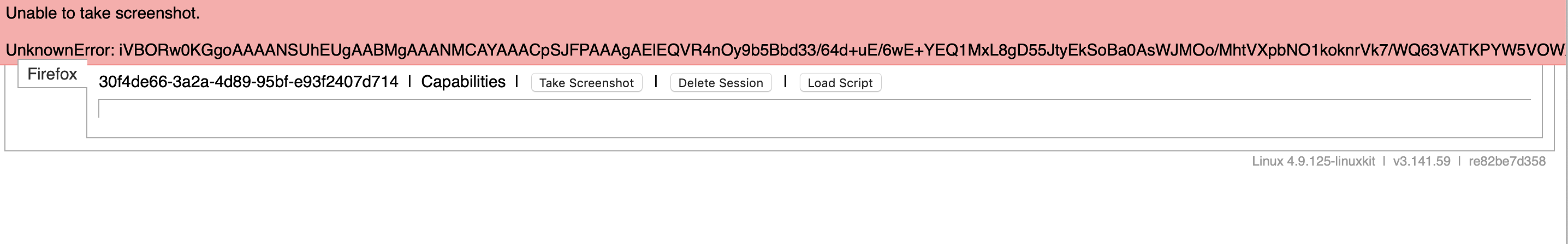 Unable To Take A Screenshot On Seleniumstandalone Firefox · Issue 858 · Seleniumhqdocker