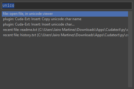 Last search in Command Palette, select all textbox content · Issue #3250 · Alexey-T/CudaText ...