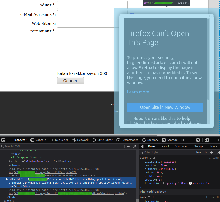 Turkcell iframe injection · Issue #65462 · AdguardTeam/AdguardFilters · GitHub