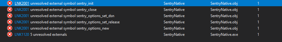 unresolved external symbol · Issue #597 · getsentry/sentry-native · GitHub
