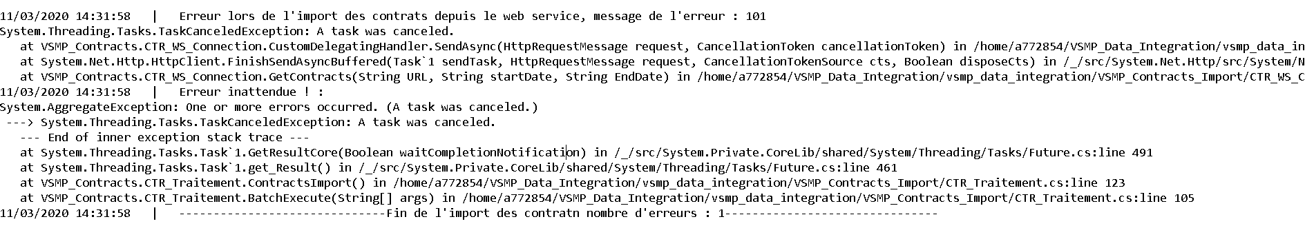 System.Threading.Tasks.TaskCanceledException: The operation was ...