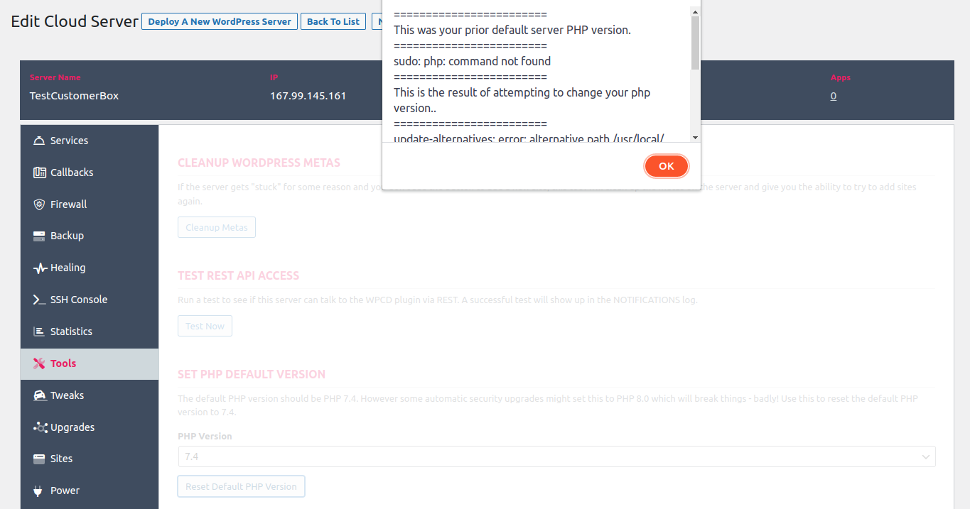 OLS V5 Core | Reset PHP Version Error · Issue #52 · WPCloudDeploy/wp-cloud-deploy · GitHub