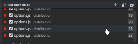 Debug Breakpoints view - unnecessary vertical scrollbar with horizontal scrolling enabled ...
