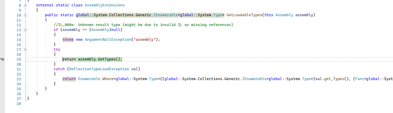 Crash when there are assembly loading error with ByRef-like type cannot be used as the type for ...