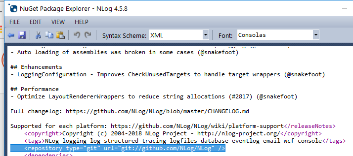 NuGet Package : Add `repository` metadata. · Issue #2852 · NLog/NLog · GitHub