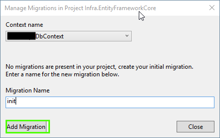 Adding Migration failed, MissingMethodException, DesignTimeServicesBuilder..ctor (EF Core 3.1 ...
