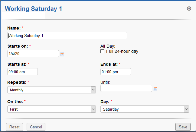 Due date issue with Schedule Entry 1st Saturday Every Month · Issue ...