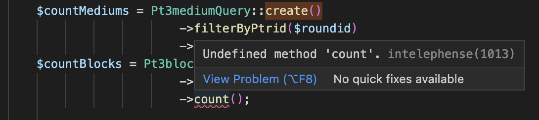 Reporting errors where there is no error · Issue #2566 · bmewburn/vscode-intelephense · GitHub