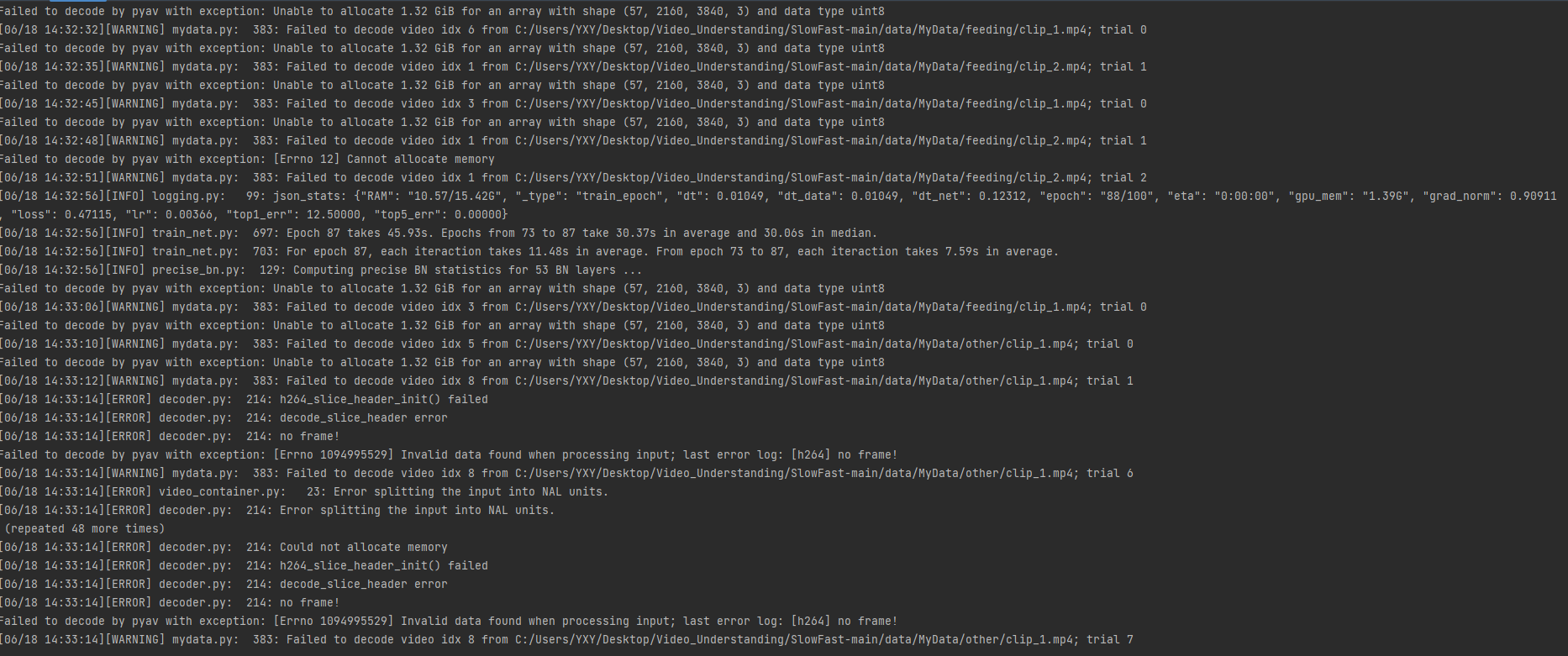 Only can train several epochs ? · Issue #658 · facebookresearch/SlowFast · GitHub