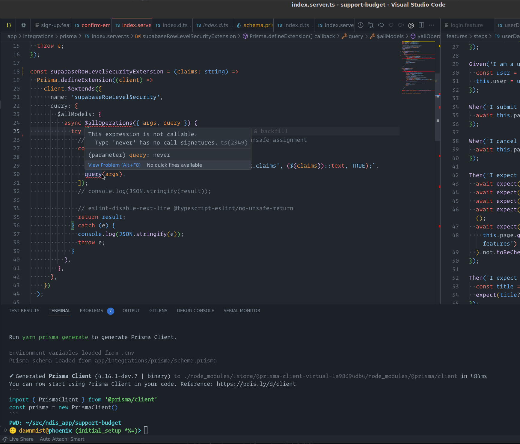 Prisma Client Extensions: $allModels: { $allOperations } sets `query` type to `never` · Issue ...