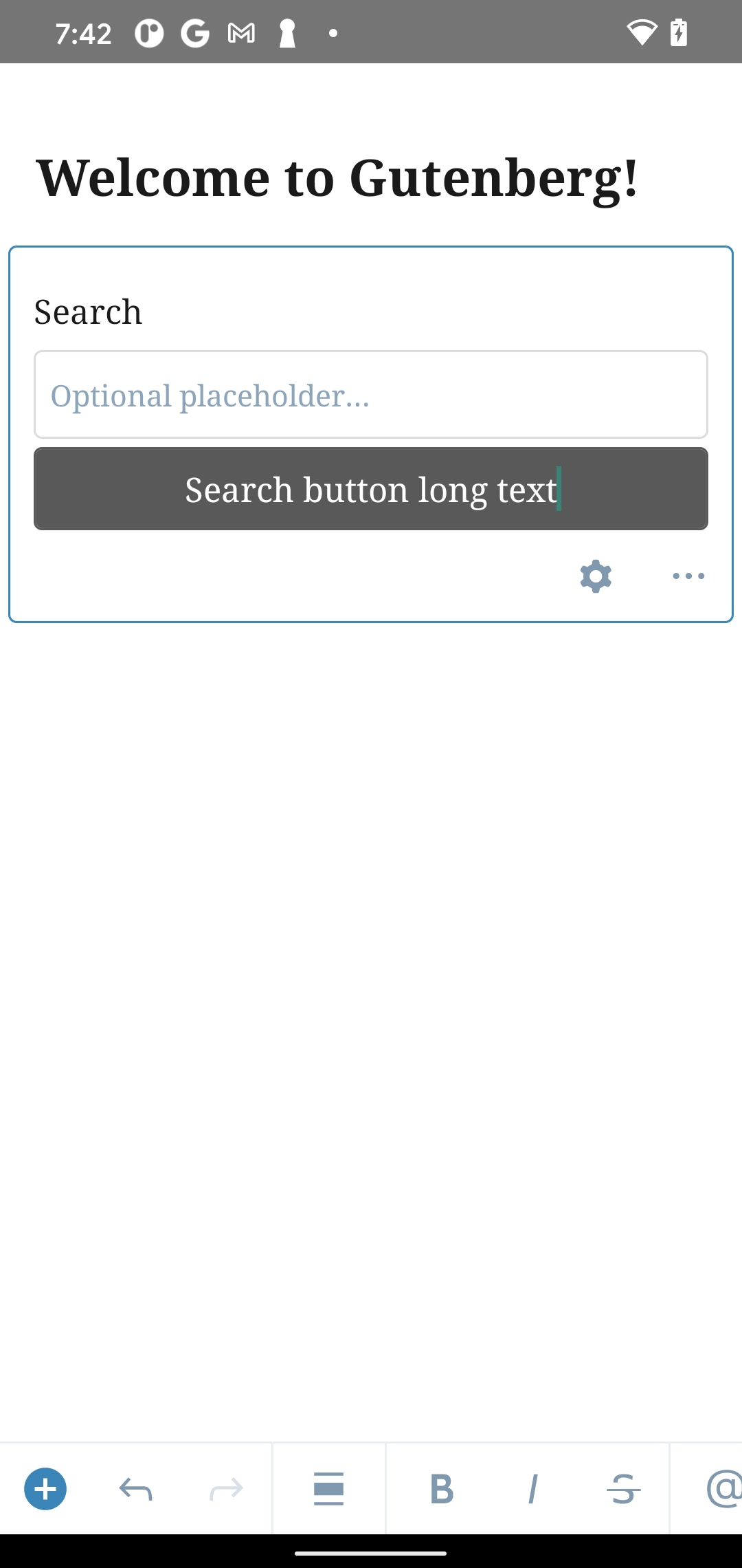 Mobile Web: Search block - long button text handling · Issue #30884 · WordPress/gutenberg · GitHub